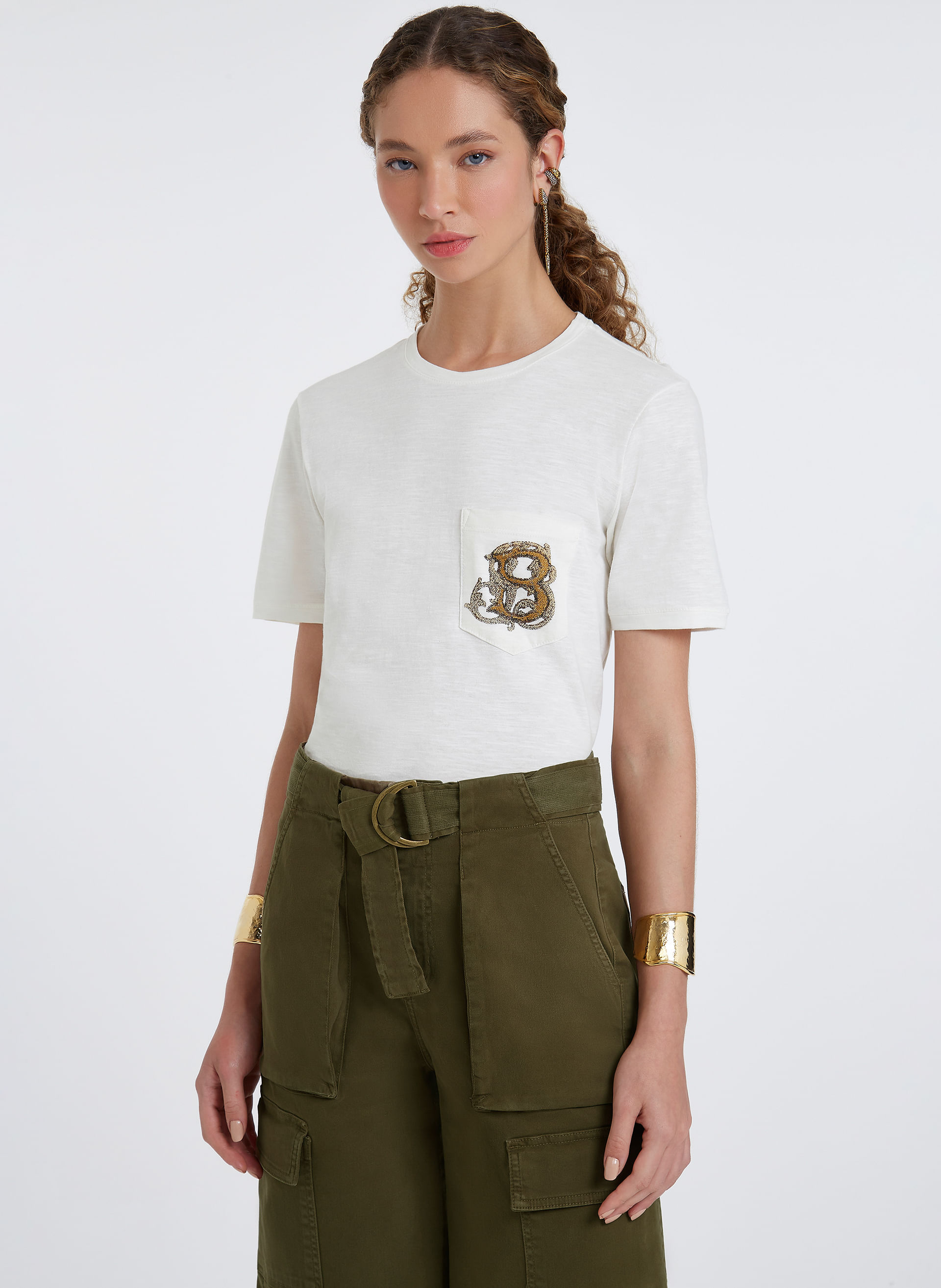 Camiseta Flame Off White Bo.Bô Feminina